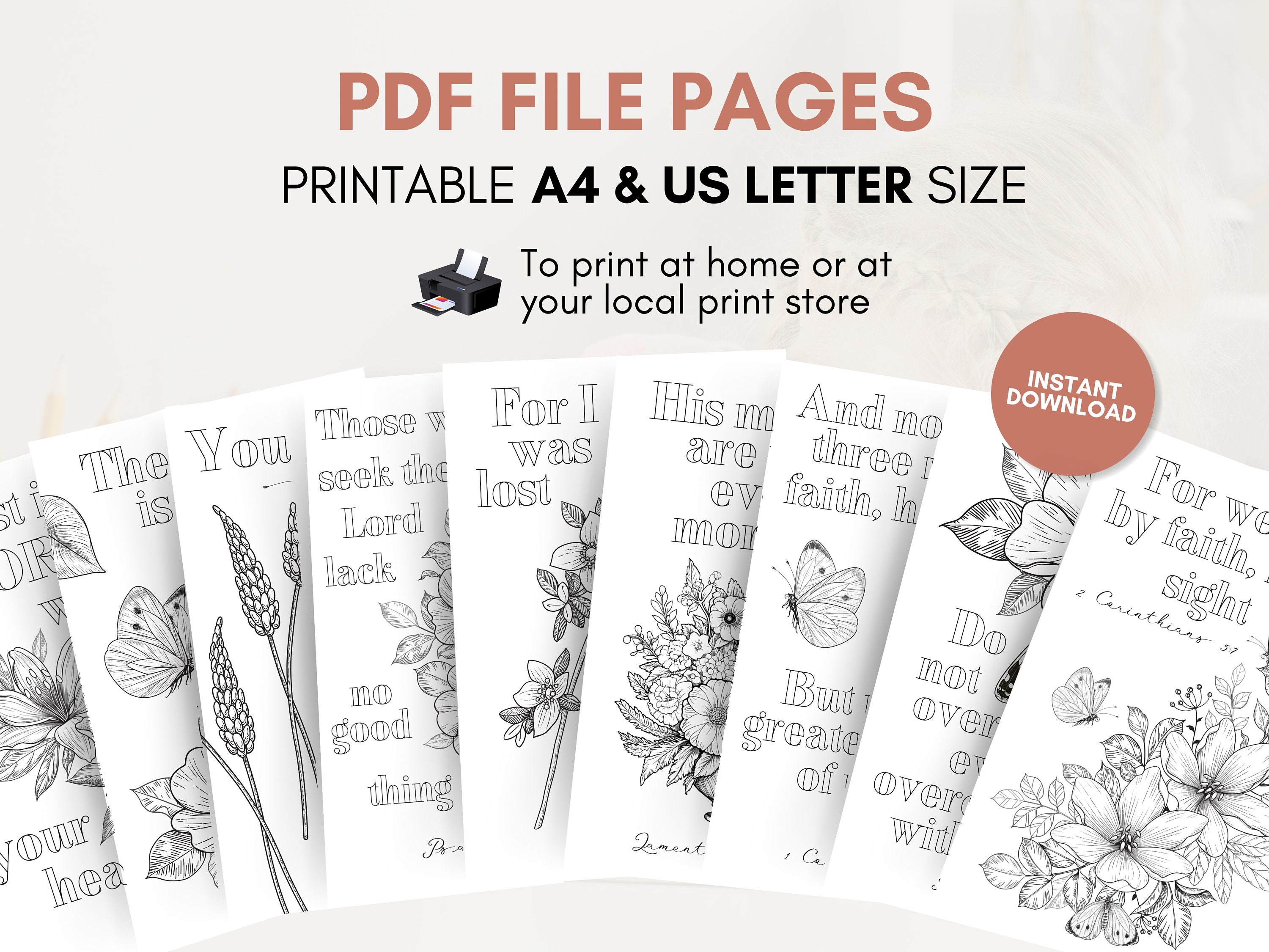 20 Floral Bible Verse Coloring Pages Bible Study Printable Christian ...