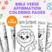 20 Bible Verse Affirmation Coloring Pages | Homeschool Printable ...