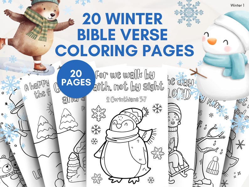 20 Winter Sunday School Coloring Pages | Homeschool Printable ...