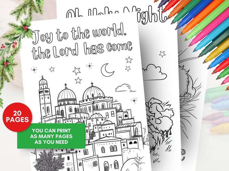 20 Nativity Sunday School Coloring Pages | Christian Homeschool ...