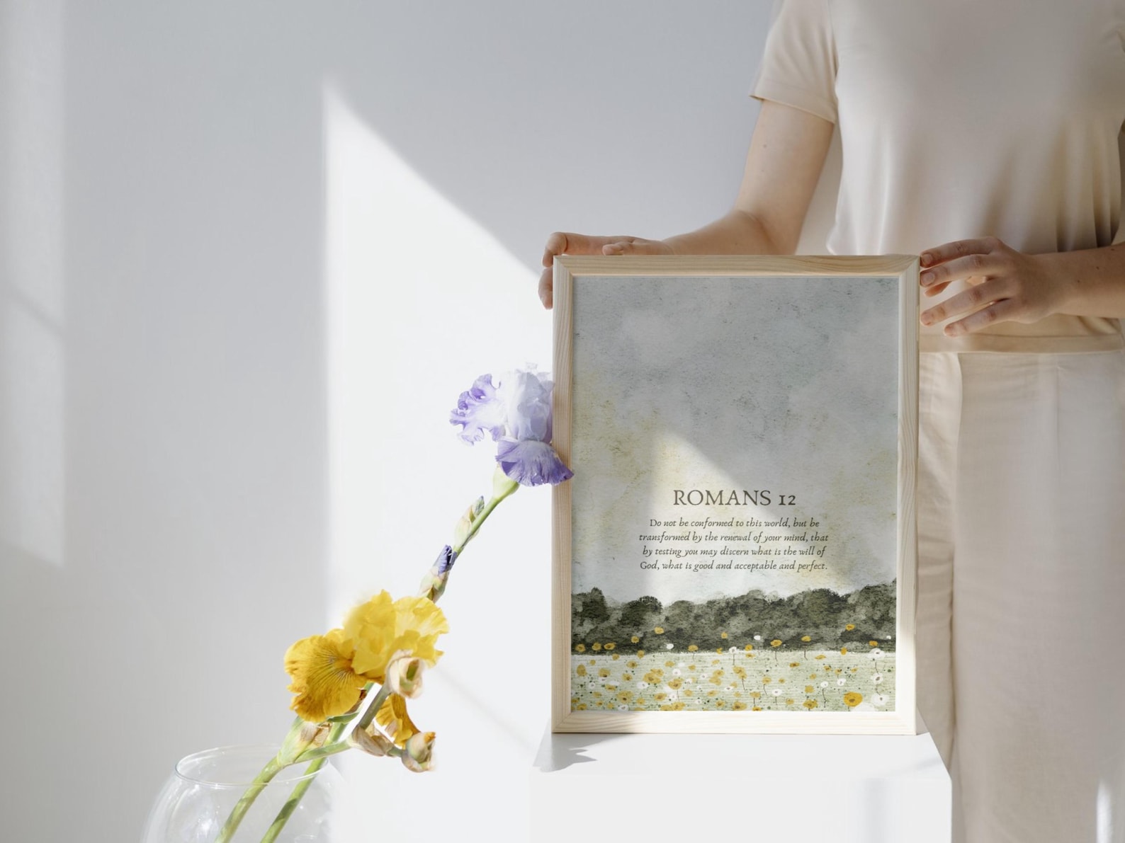 Romans 12 Vintage Wall Art Print | Modern Christian Wall Art | Bible ...