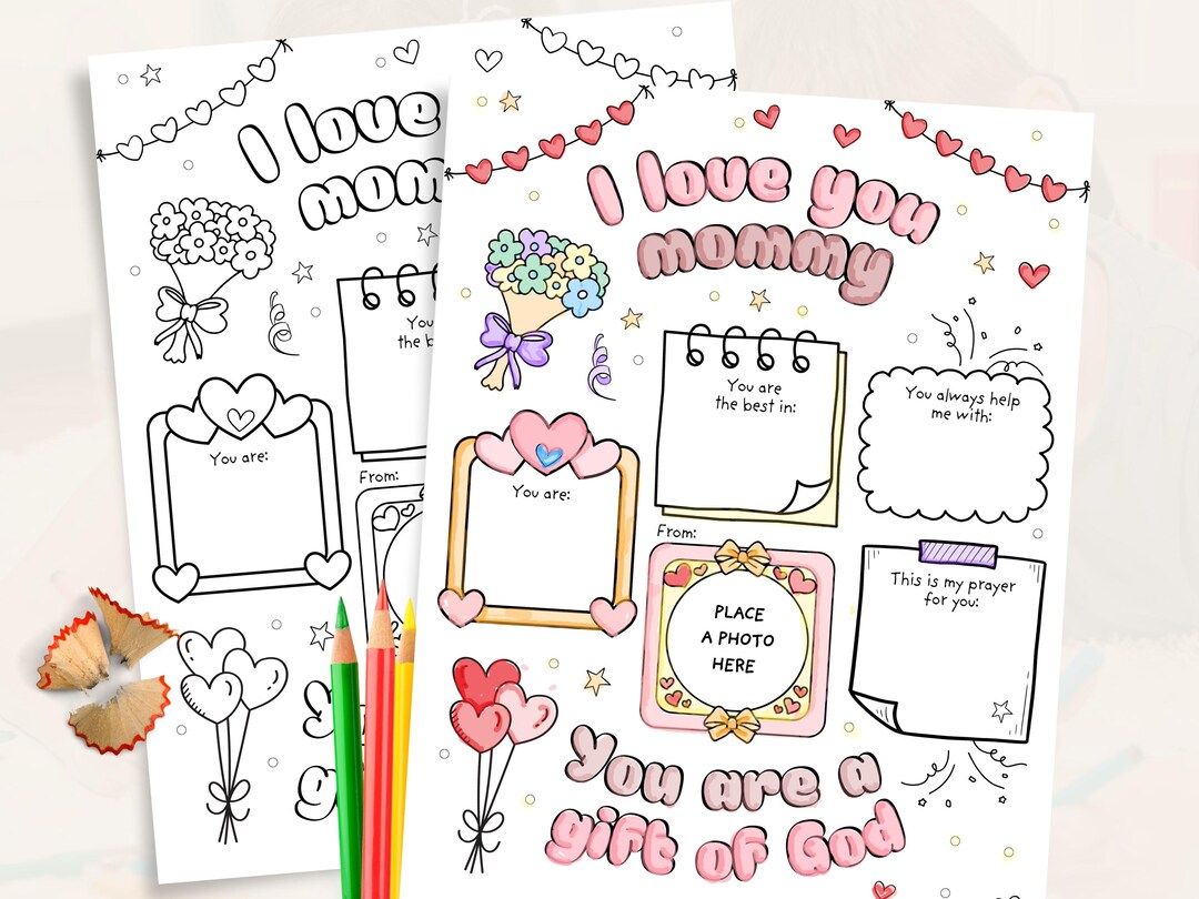 Christian Mother's Day Coloring Sheet Gift | Mom Appreciation Coloring ...