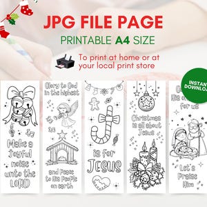 Nativity Faith Printable Coloring Bookmarks | Christian Homeschool ...