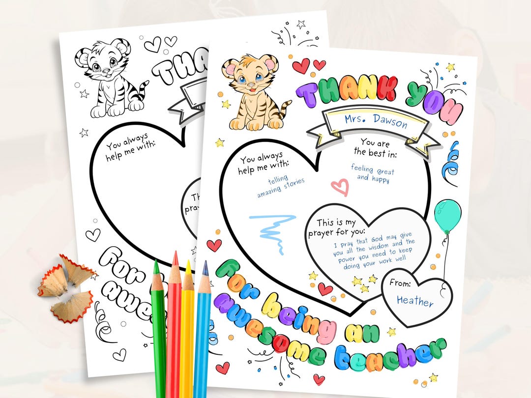 Christian Teacher Appreciation Coloring Sheet Gift | Sunday School ...