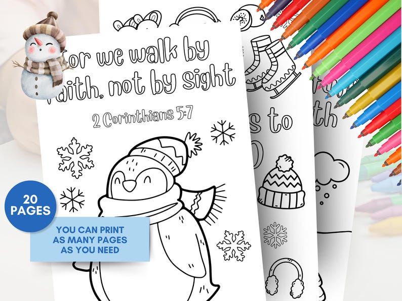 20 Winter Sunday School Coloring Pages | Homeschool Printable ...