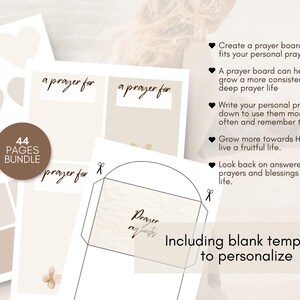Printable Prayer Board Kit | the Boho Edition | Aesthetic Christian ...
