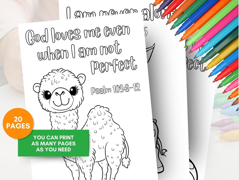 20 Bible Verse Affirmation Coloring Pages | Homeschool Printable ...
