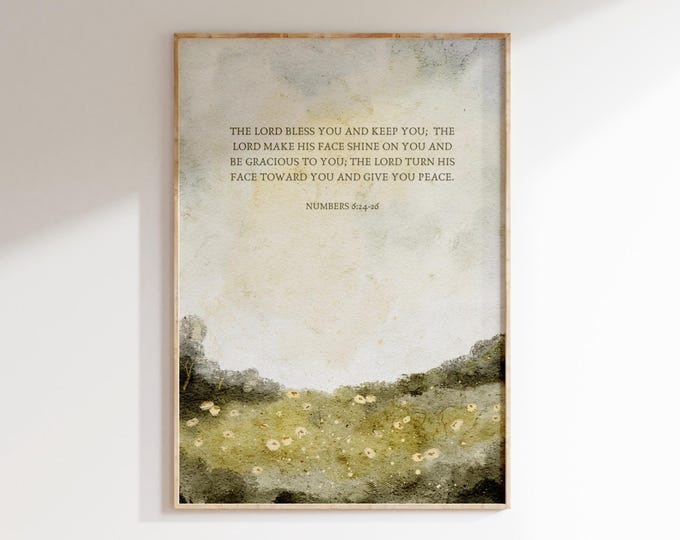 The Lord Bless You and Keep You, Numbers 6:24-26, Bible Verse Printable ...