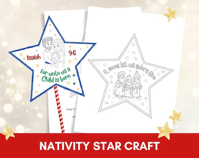 Nativity Coloring Star Craft | Christian Homeschool Printable ...