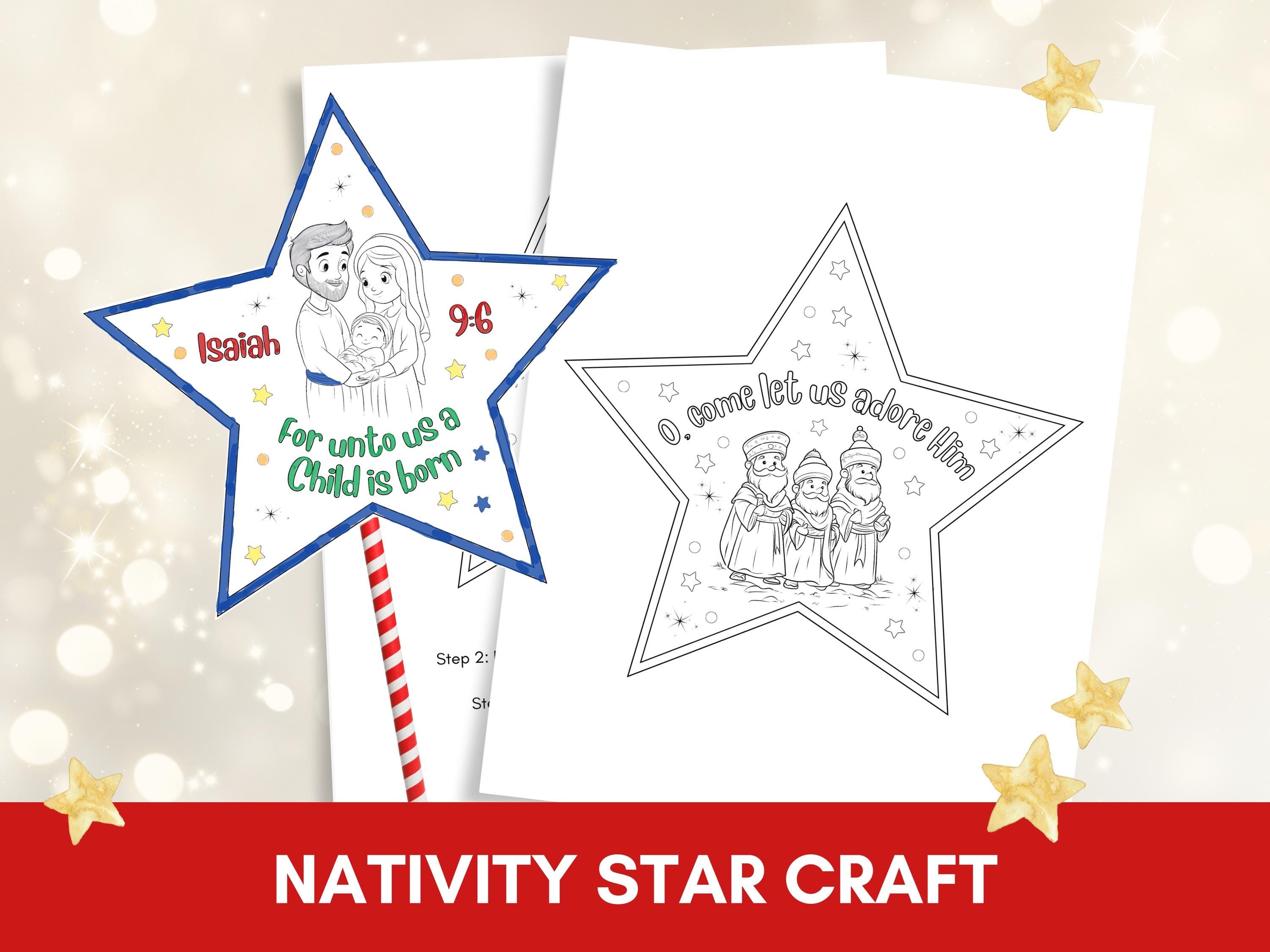 Nativity Coloring Star Craft | Christian Homeschool Printable ...