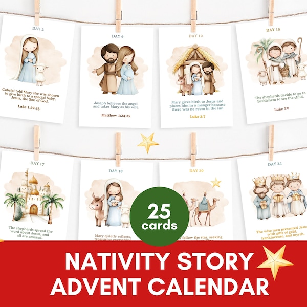 Nativity Advent - Etsy