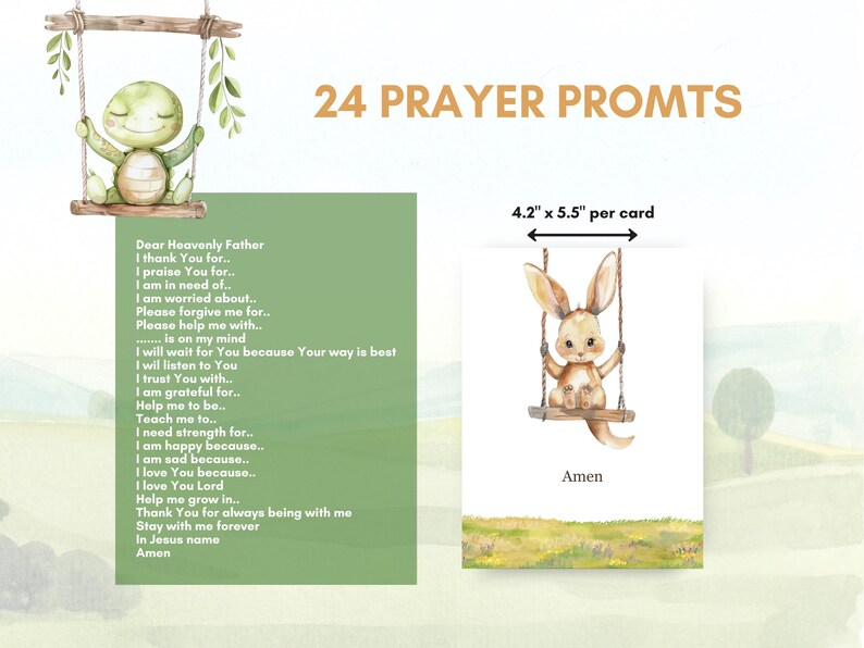 24 Learn How to Pray Cards for Kids | Prayer Prompts Activity ...