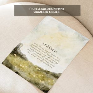 The LORD is My Shepherd, Psalm 23 Vintage Wall Art Print | Modern ...