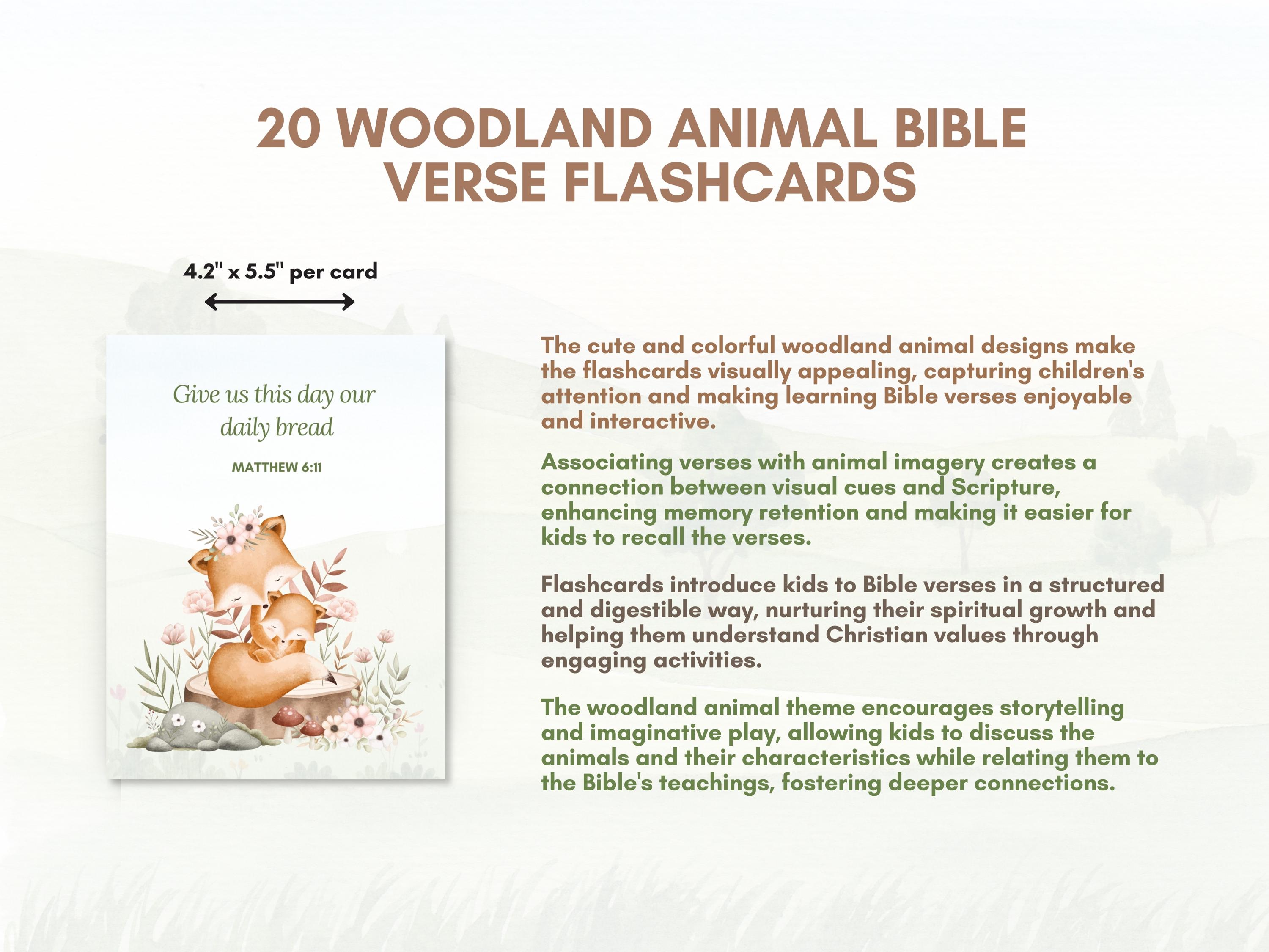 20 Bible Verse Flashcards | Educational Scripture Memory Cards ...