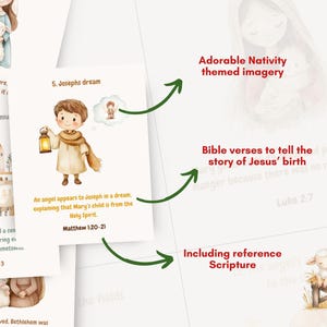 Nativity Story Advent Calendar for Kids | Bible Verse Christmas ...