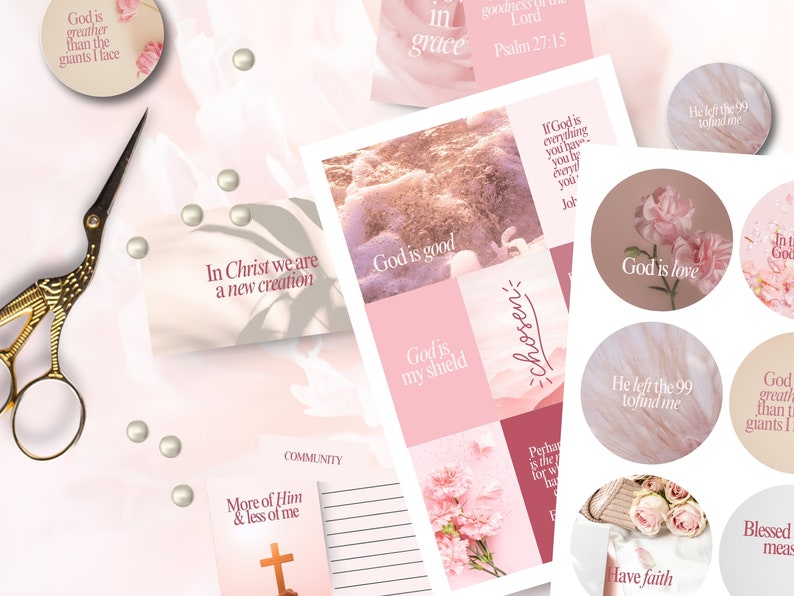 Pink Prayer Board Kit the Pink Edition Printable Prayer Vision Board ...