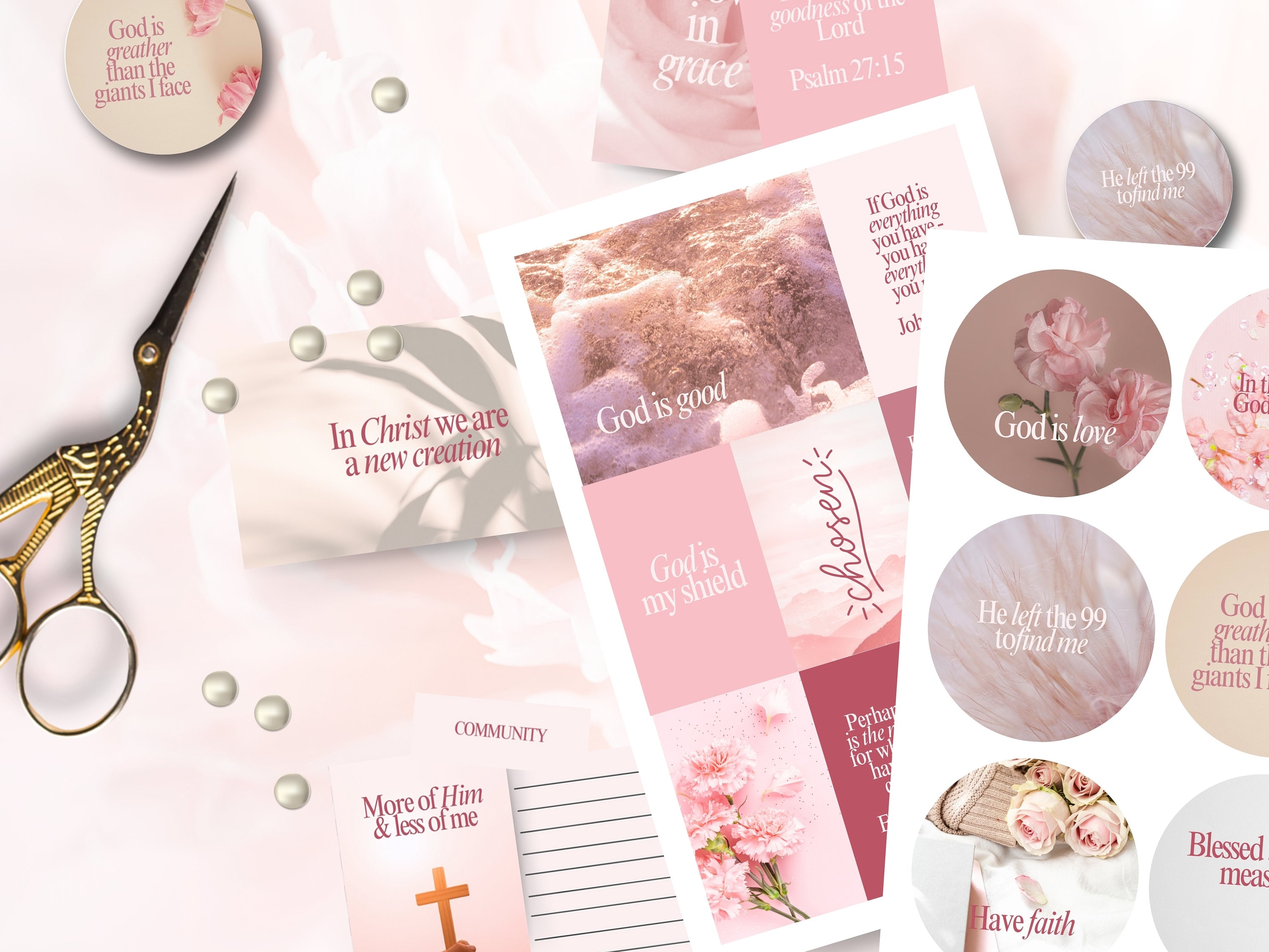 Pink Prayer Board Kit the Pink Edition Printable Prayer Vision Board ...