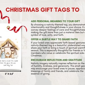 Nativity Scene Gift Tags Set of 5 | Christmas Presents Label ...
