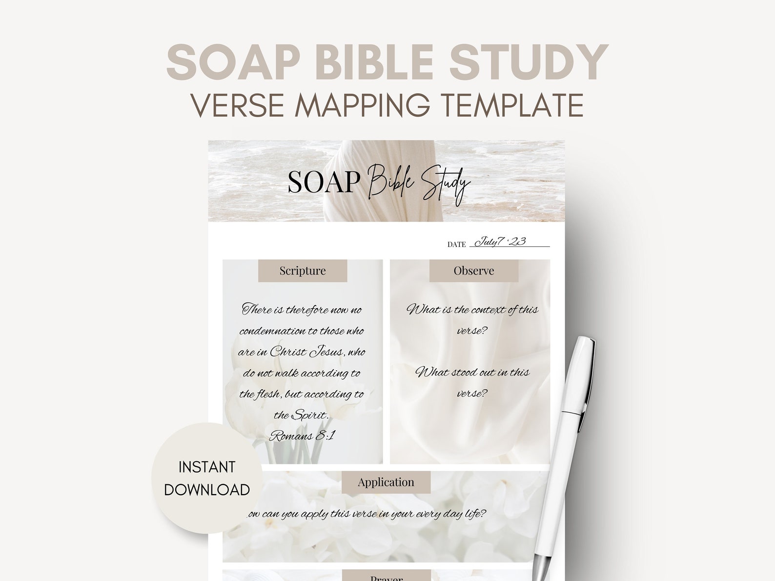 Verse Mapping | Soap Bible Verse Study | Bible Study Template ...