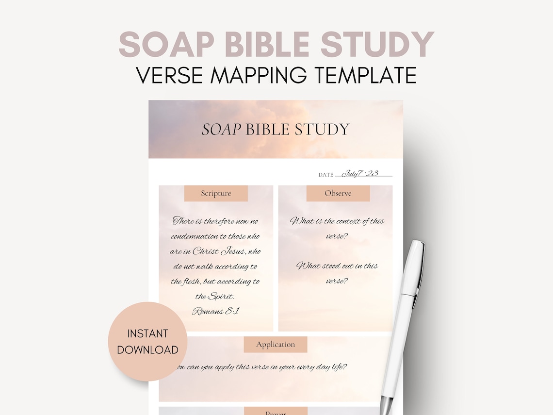 Verse Mapping | Soap Bible Verse Study | Bible Study Template ...