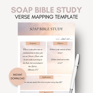 Verse Mapping | Soap Bible Verse Study | Bible Study Template ...