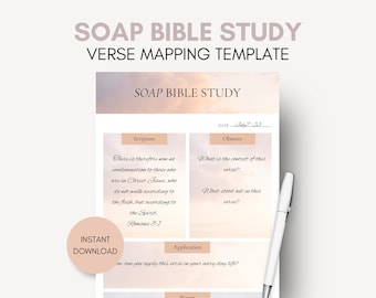 Verse Mapping Soap Bible Verse Study Bible Study Template Printable ...