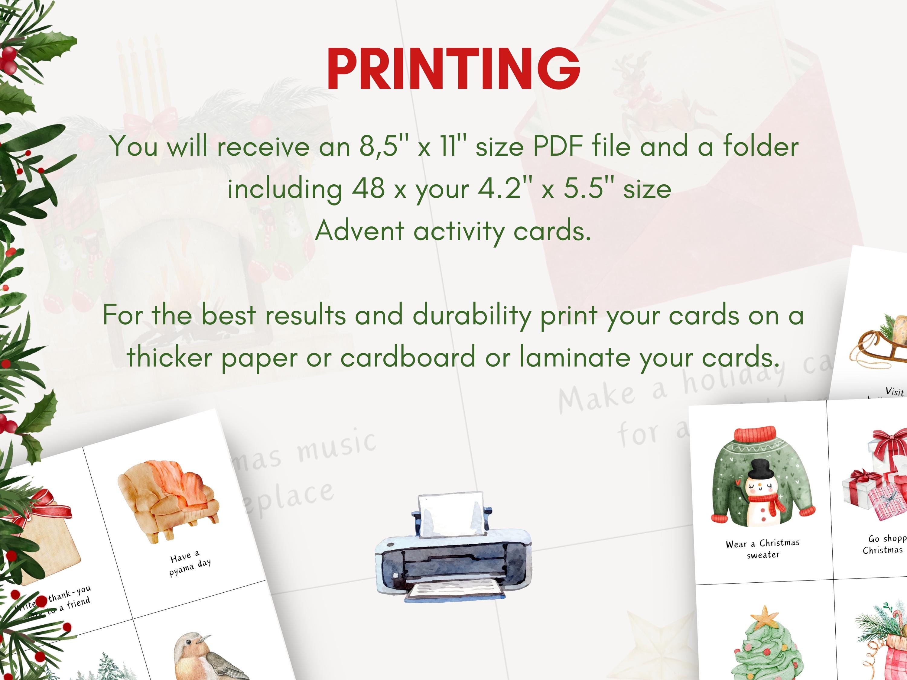 48 Christian Advent Activity Cards for Kids | Christmas Countdown ...