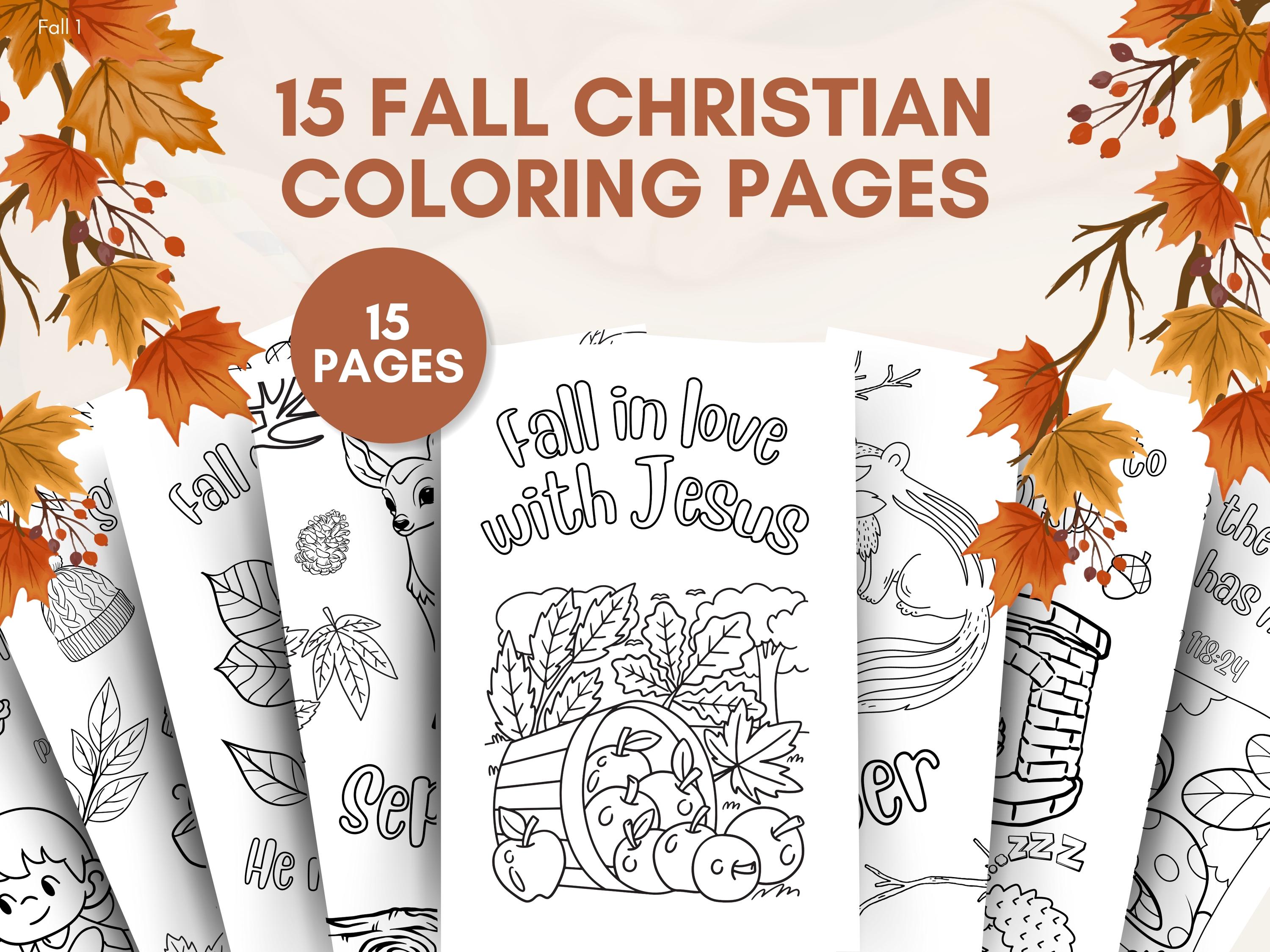 15 Fall /autumn Sunday School Coloring Pages | Homeschool Printable ...