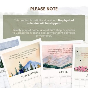 Printable 2025 Scripture Wall Calendar | Christian Bible Verse Calendar ...