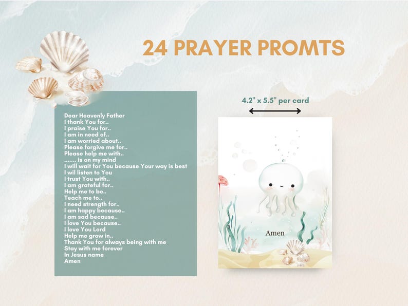 24 Learn How to Pray Cards for Kids | Prayer Prompts Activity ...
