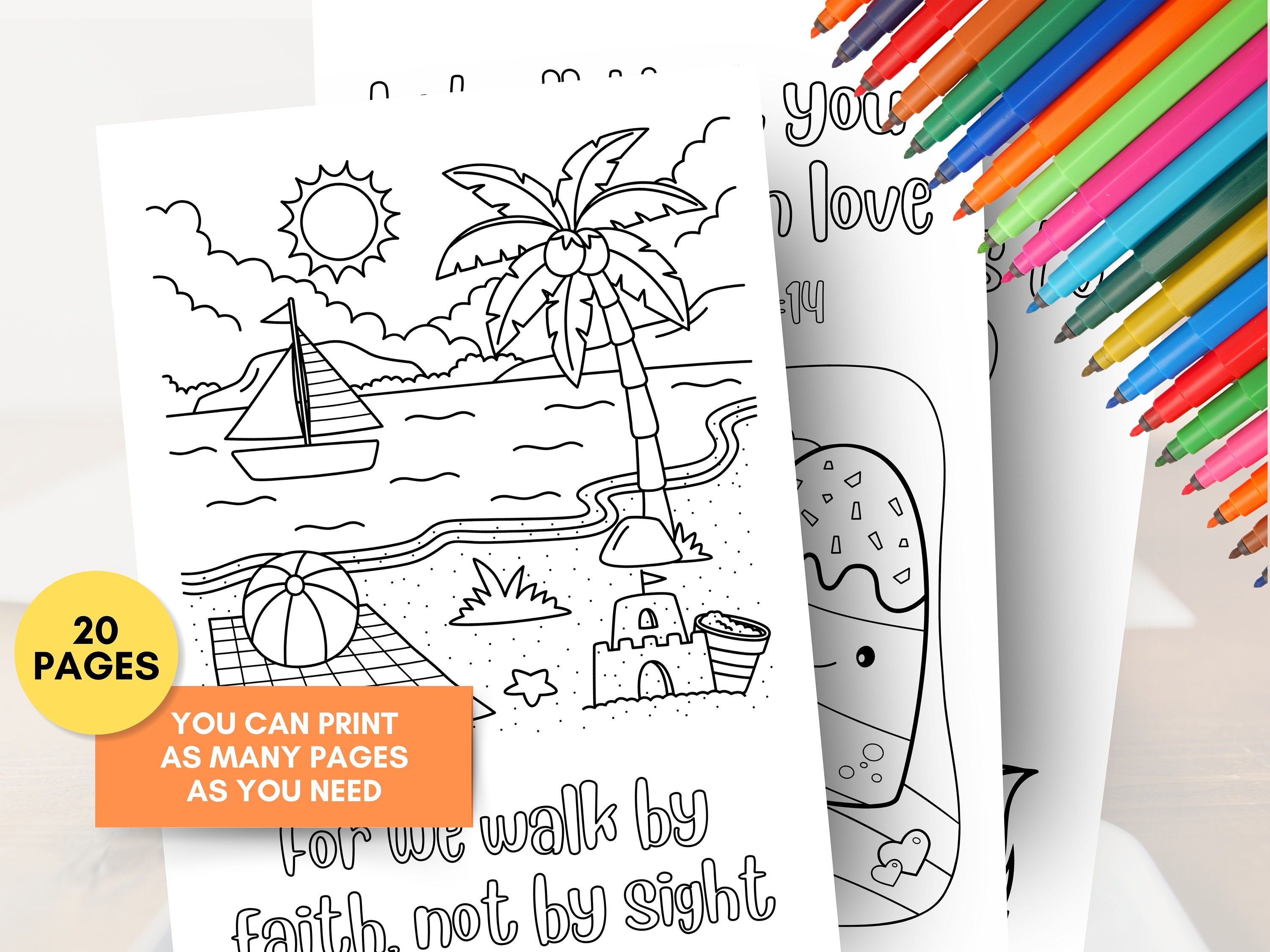 20 Summer Sunday School Coloring Pages | Homeschool Printable ...
