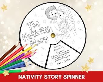 Nativity Story Spinner Craft | Christmas Homeschool Printable ...