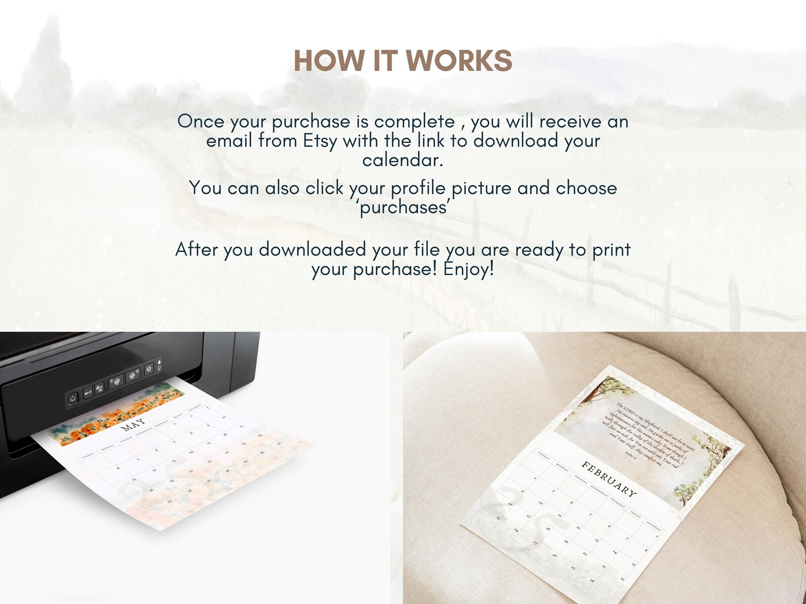 Printable 2025 Scripture Wall Calendar | Christian Bible Verse Calendar ...