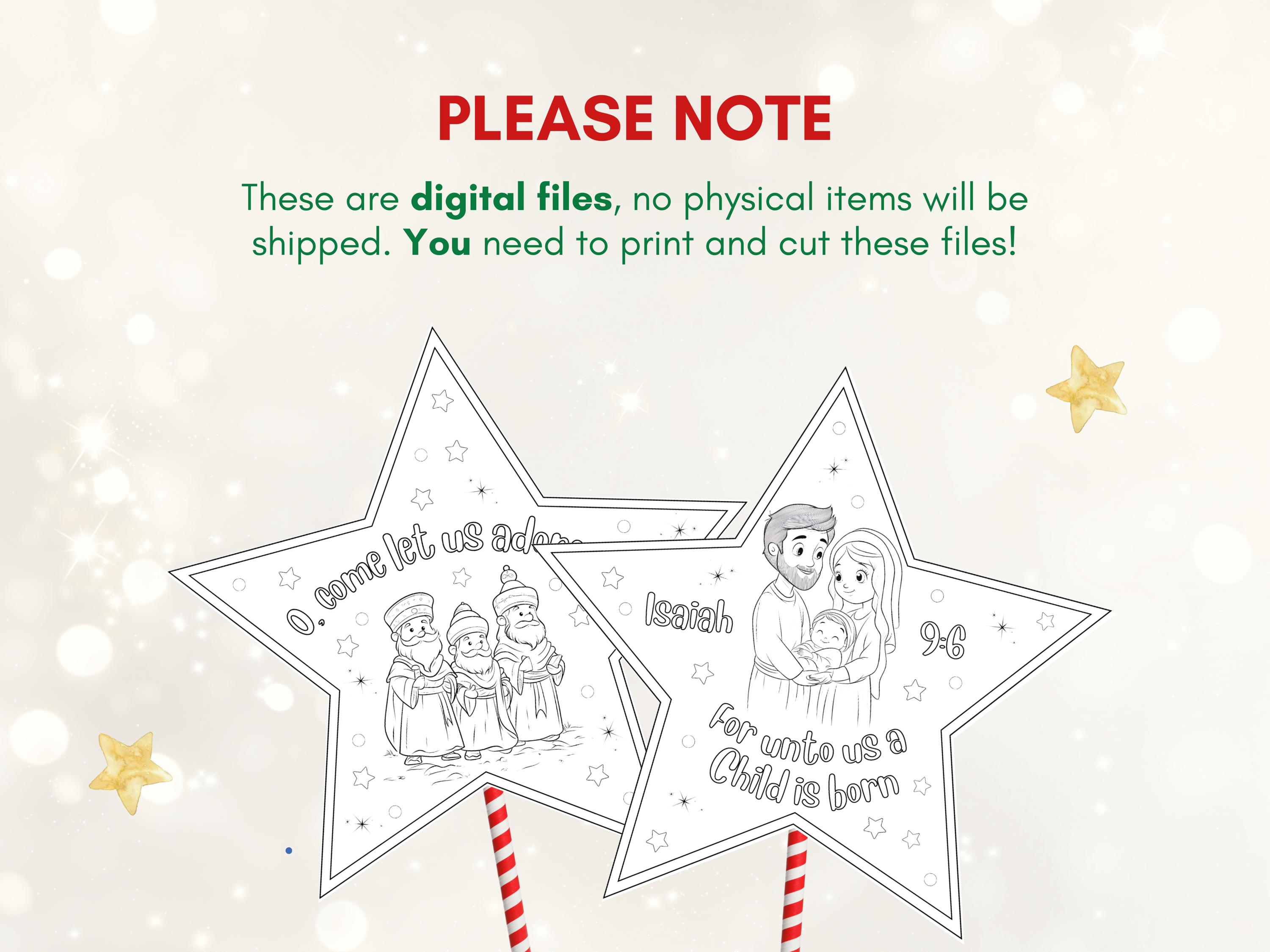 Nativity Coloring Star Craft | Christian Homeschool Printable ...