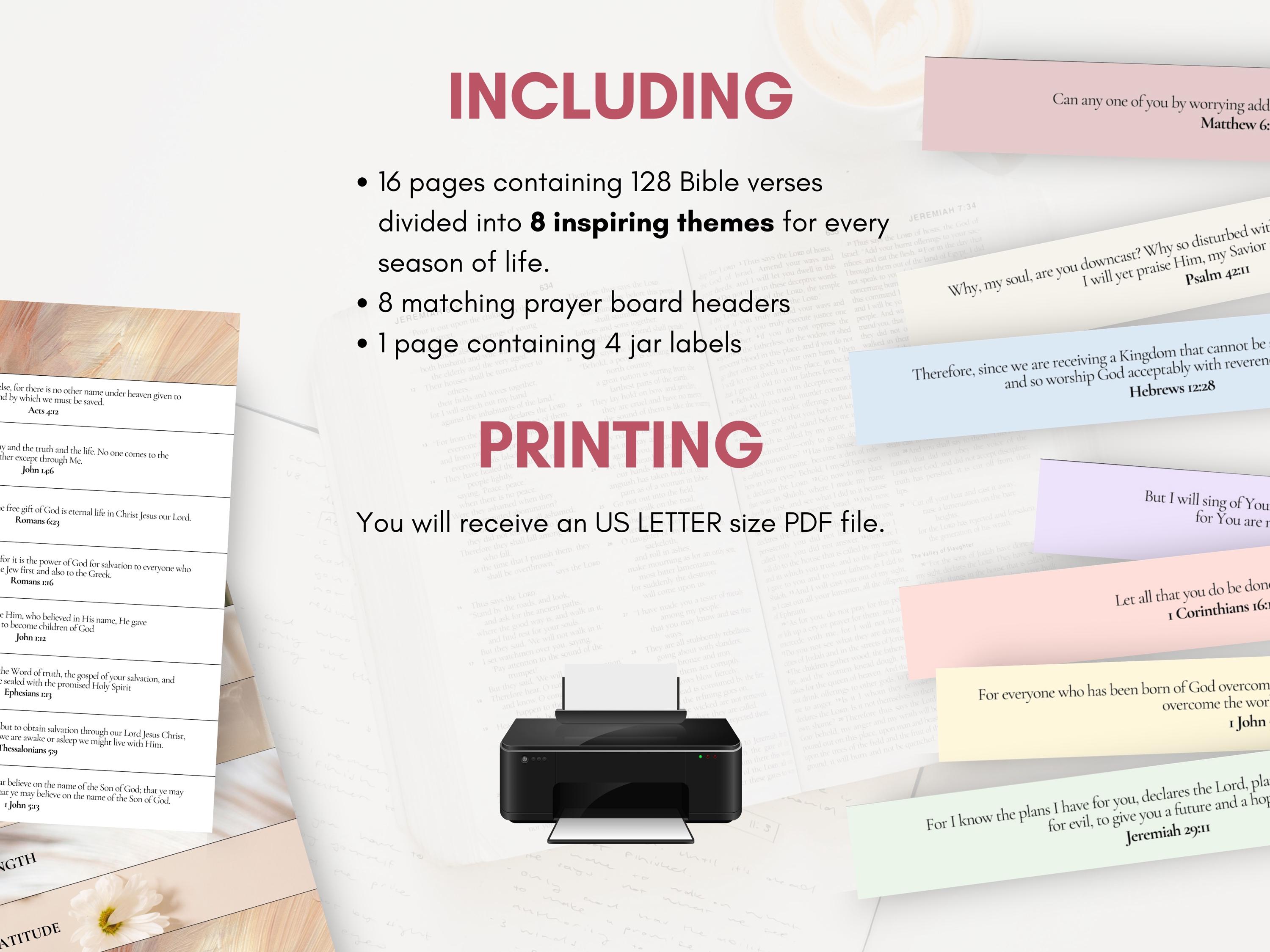 DIY Color Coded Bible Verse Jar Kit | Feelings and Emotions Bible Verse ...