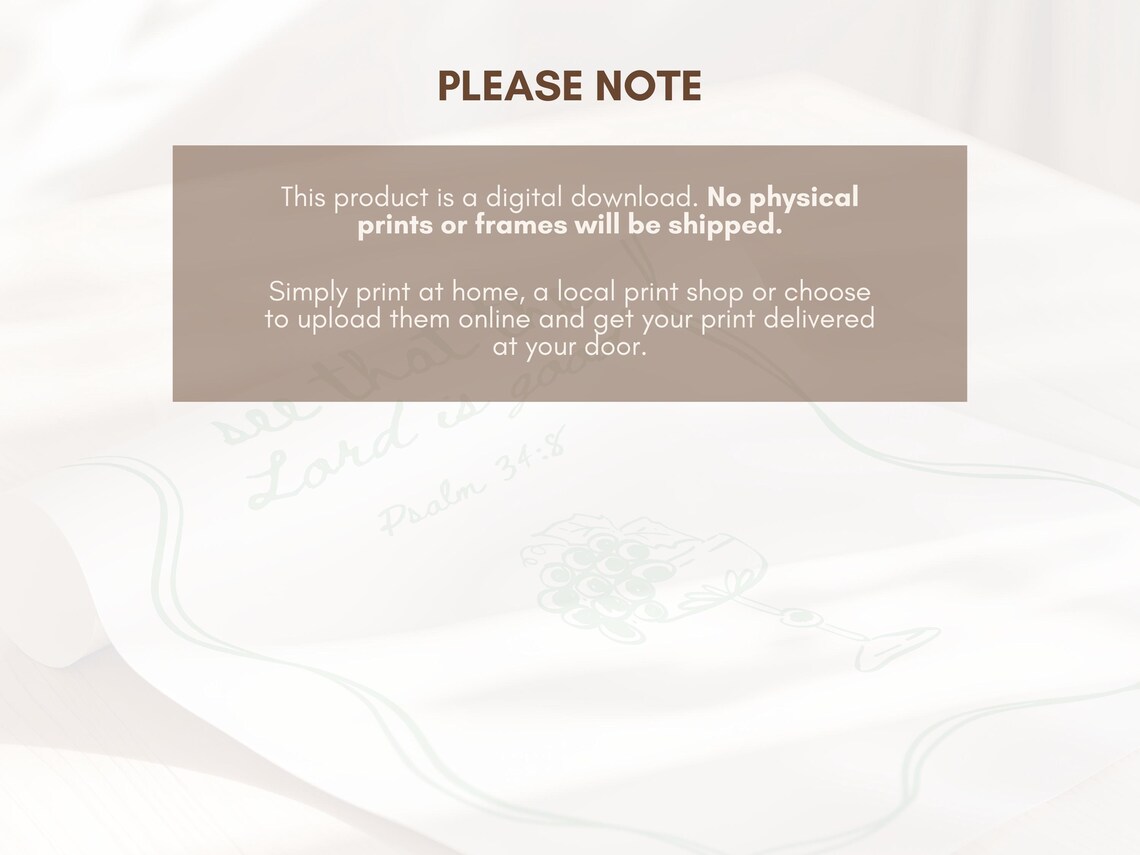 Taste and See That the Lord is Good, Psalm 34:8 Wall Print | Whimsical ...