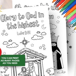 20 Christmas Sunday School Coloring Pages | Christian Homeschool ...