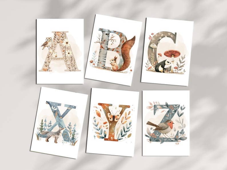 26 Alphabet Flashcards | Preschool Educational ABC Cards | Homeschool ...