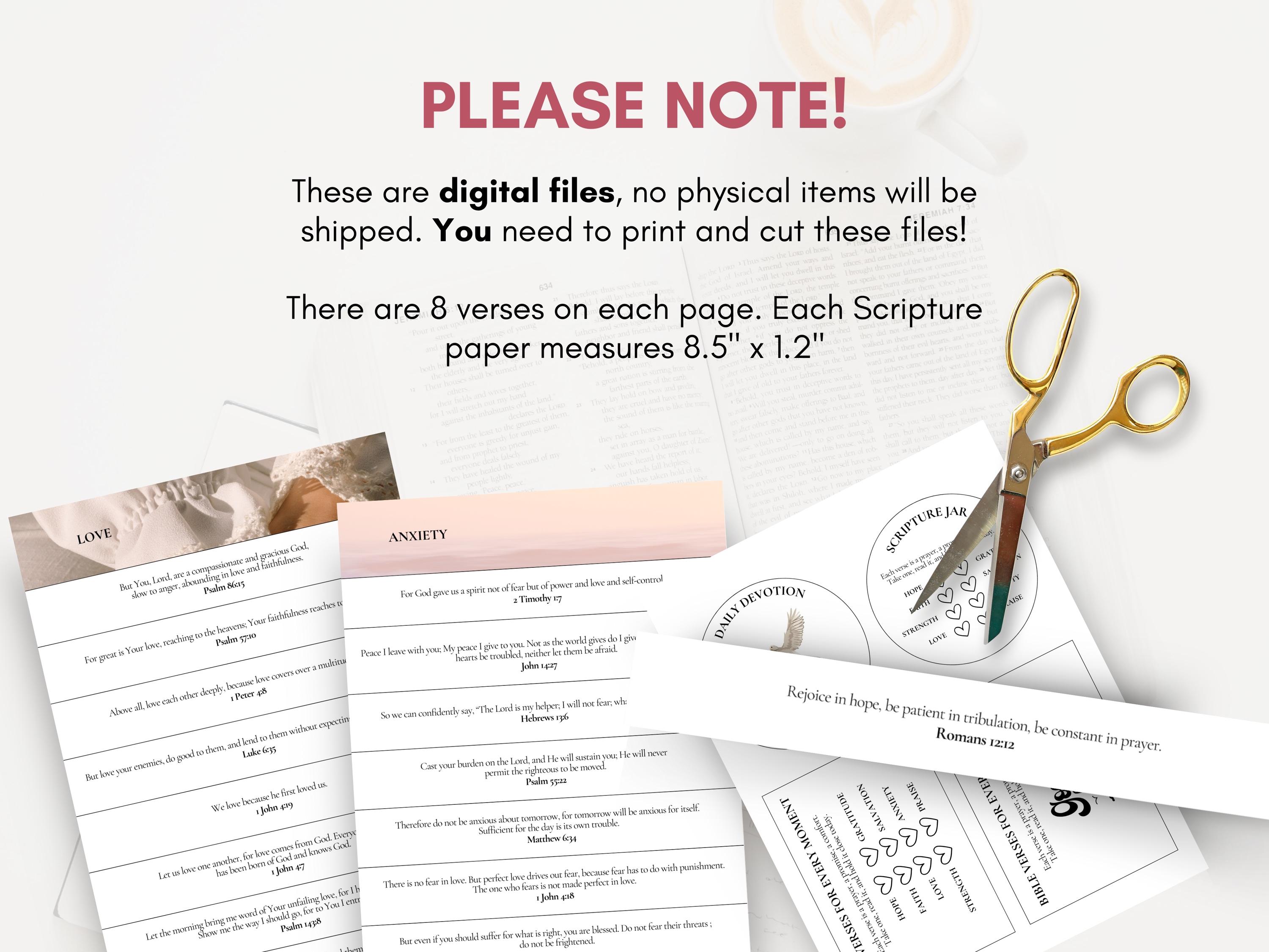 DIY Color Coded Bible Verse Jar Kit | Feelings and Emotions Bible Verse ...