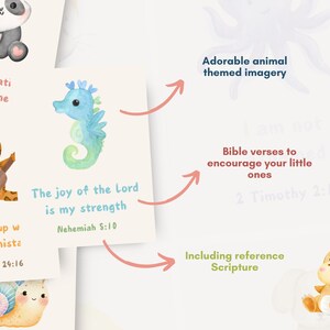 60 Christian Affirmation Cards for Kids | Positive Bible Verse Lunchbox ...