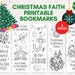 Nativity Faith Printable Coloring Bookmarks | Christian Homeschool ...