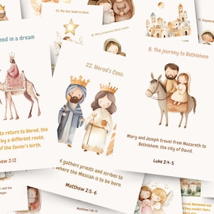 Nativity Story Advent Calendar for Kids | Bible Verse Christmas ...