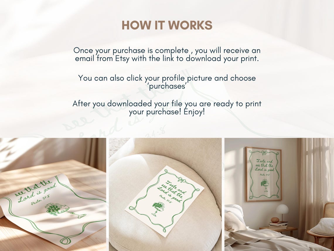 Taste and See That the Lord is Good, Psalm 34:8 Wall Print | Whimsical ...
