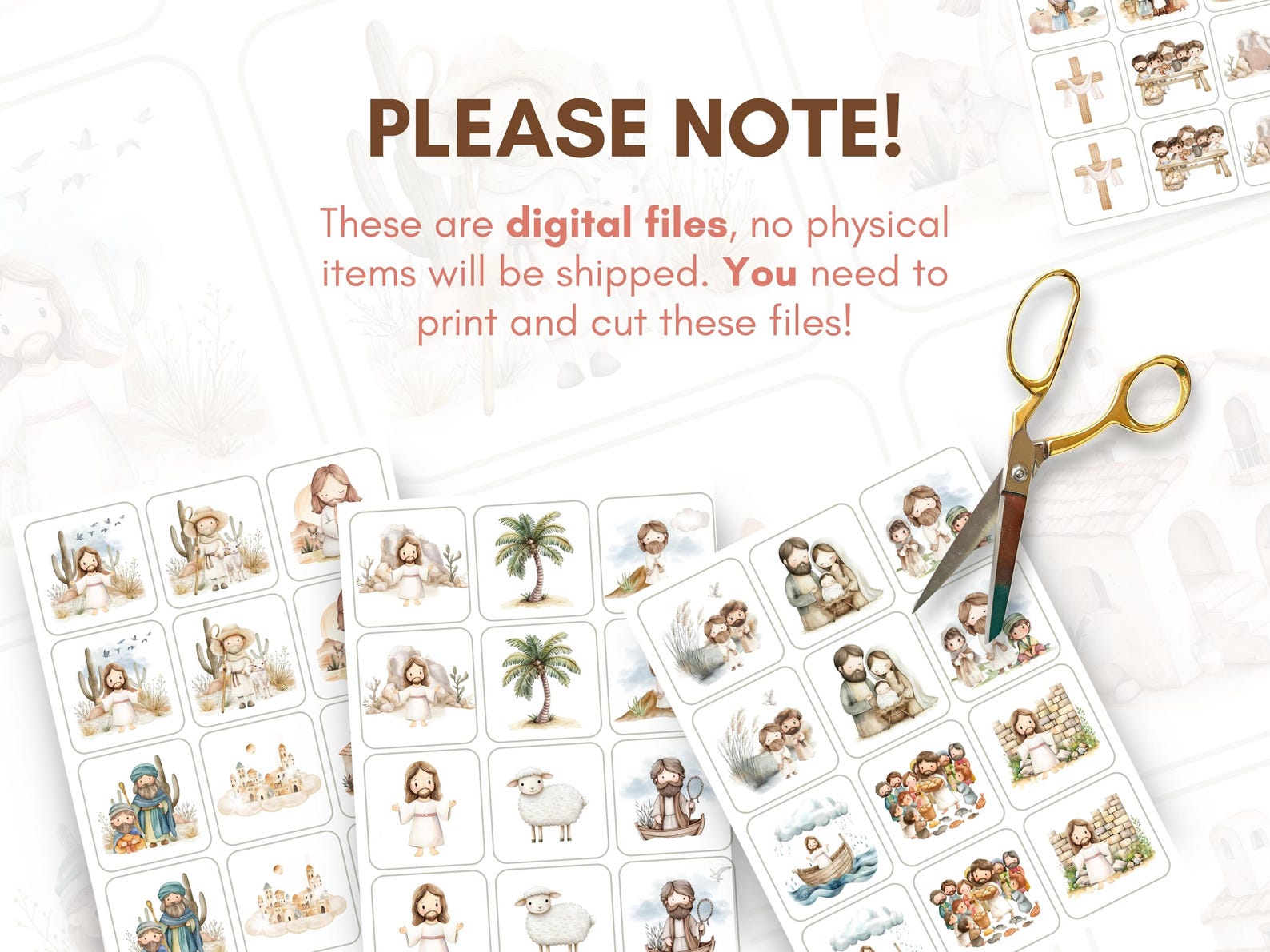 Jesus' Life on Earth Memory Match Game for Kids | Cute Lent and Easter ...