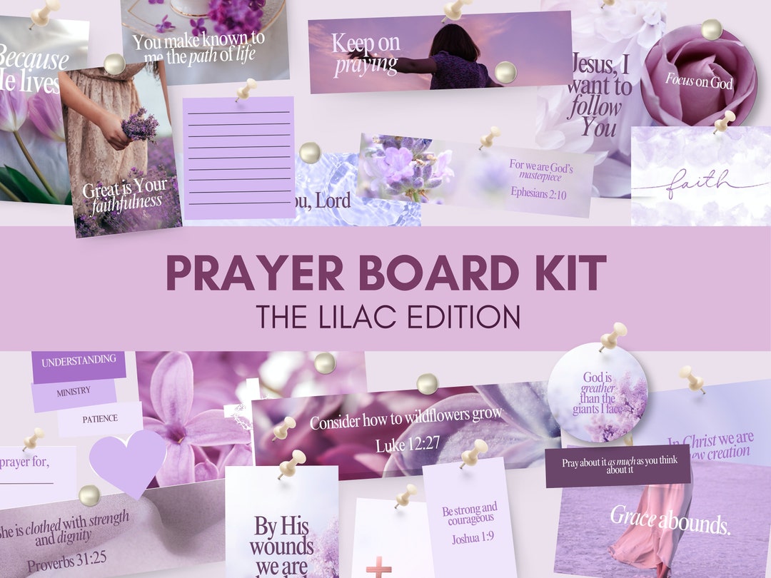 Lilac Prayer Board Kit | the Lilac Edition | Printable Prayer Vision ...