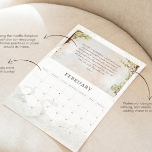 Printable 2025 Scripture Wall Calendar | Christian Bible Verse Calendar ...