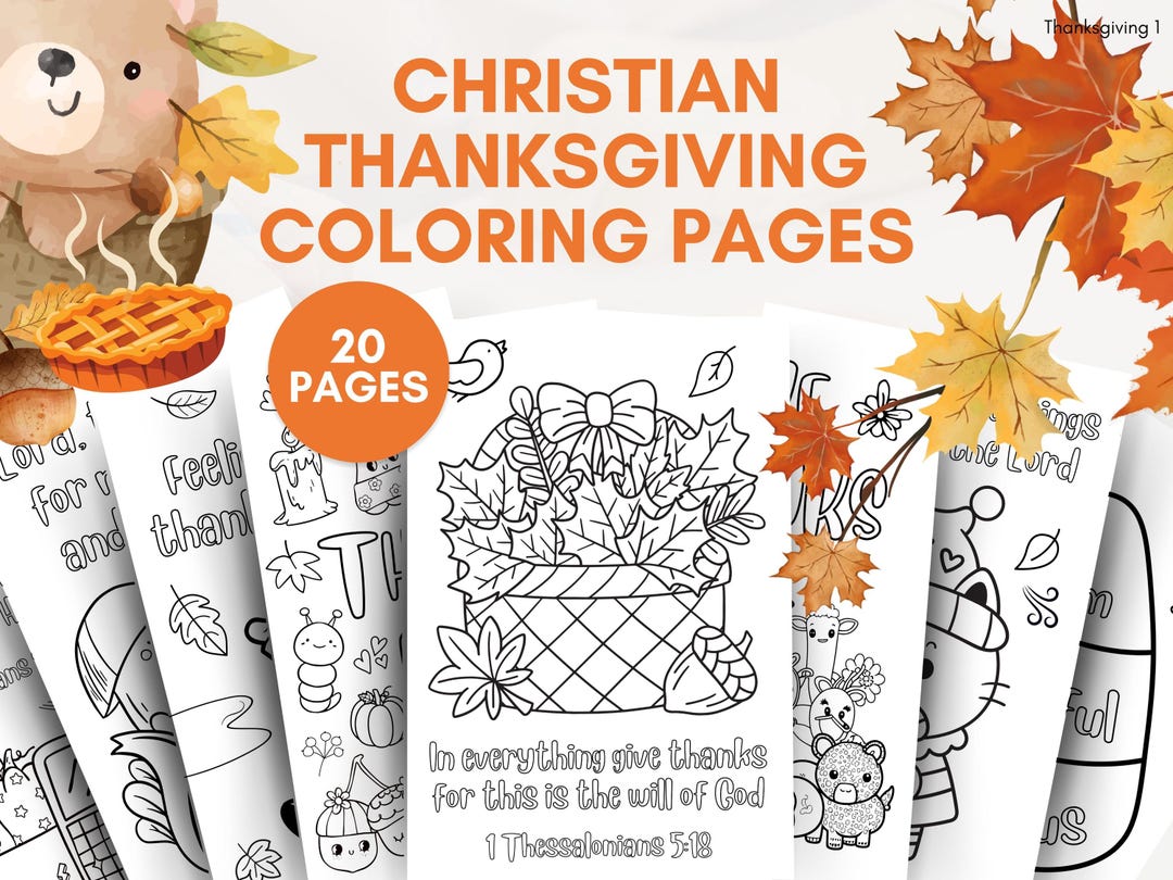 20 Thanksgiving Coloring Pages | Christian Homeschool Printable | Fall ...