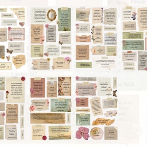 Printable Scripture Scraps | Junk Journal | Faith Labels Digital ...
