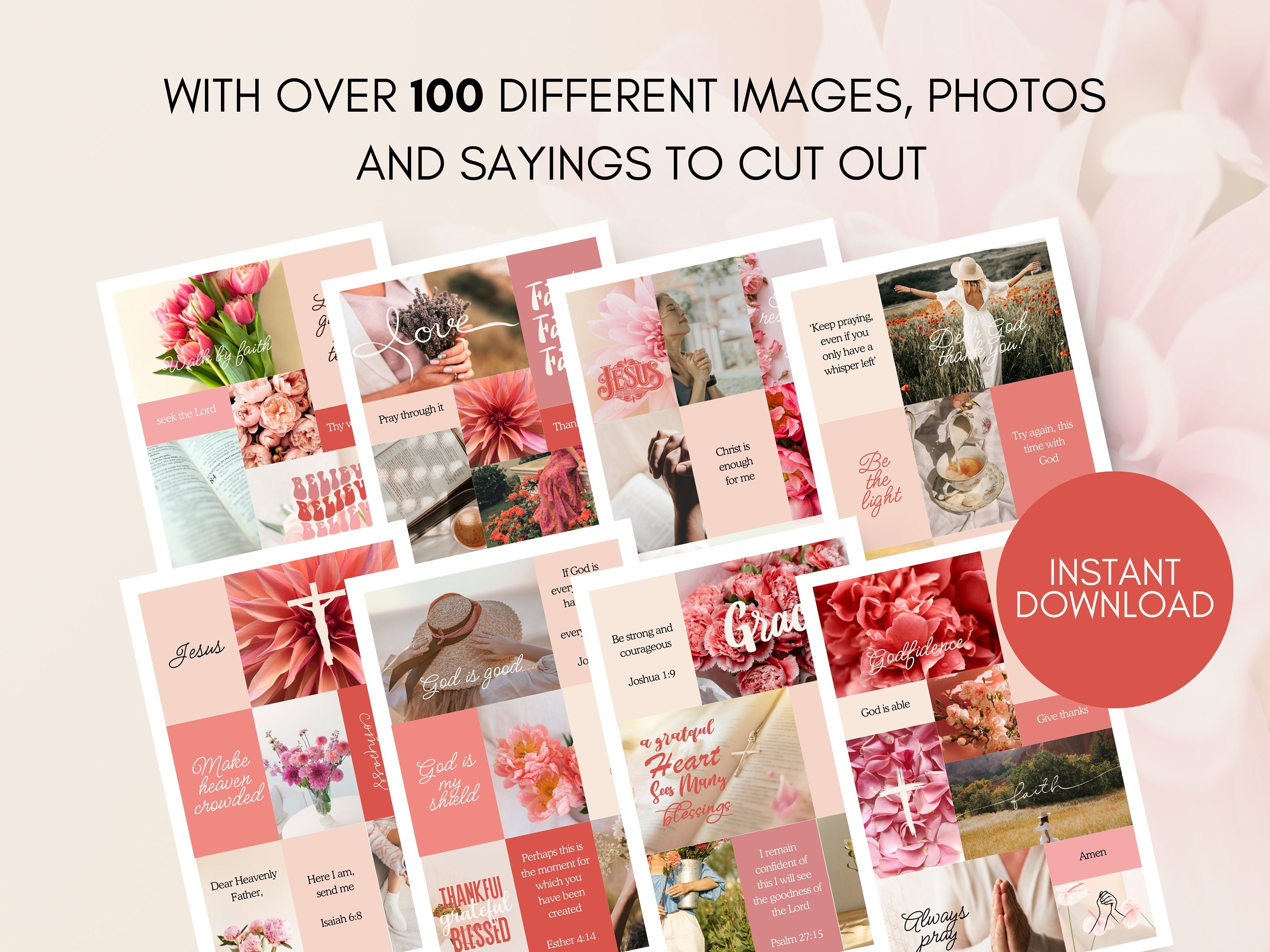 Prayer Board Kit | the Floral Edition | Printable Prayer Vision Board ...