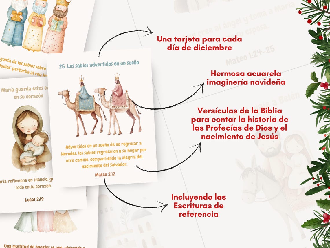 SPANISH Calendario De Adviento De La Historia De La Natividad ...